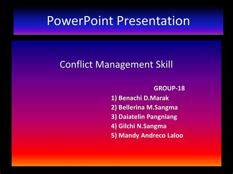 Conflict Management Ppt