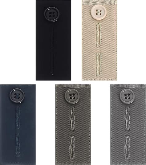 Panitoreer 5pcs Trousers Waist Extenders Elastic Waistband Expanders