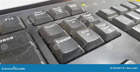 Dirty Keyboard In The Office But Still Useful For Working Stock Photo Image Of Still Office