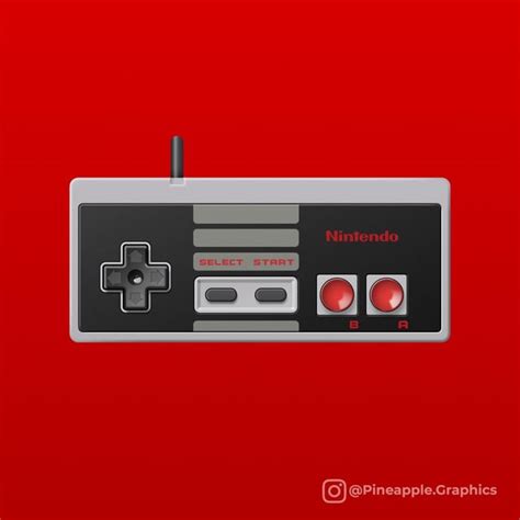 Nes Controller Vector Illustration Radobeillustrator