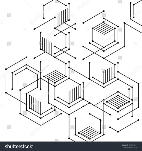 Geometric Lines Dots Line Pattern Modern Stock Vector Royalty Free 1239220291 Shutterstock