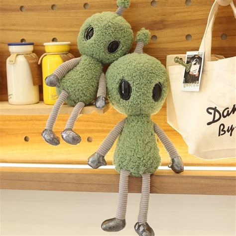 Green Alien Dollalien Shaped Plush Toy Reversible Soft Cartoon Stuffed