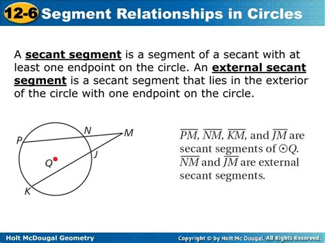 Ppt Exploring Segments In Circles Theorems Examples And