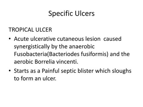 Skin Ulcers Overview Ppt PPTX Skin And Dermatology Diseases And Conditions