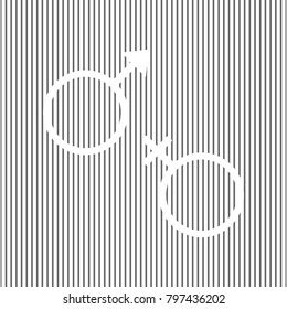 Sex Symbol Sign Vector White Icon Stock Vector Royalty Free 797436202 Shutterstock