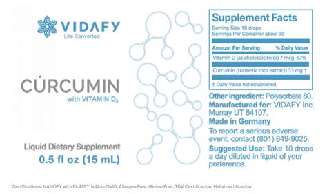 Vidafy Nanofy Turmeric Extract Official Stockist Australia Sage