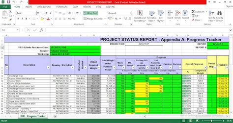 Free Project Status Report Template
