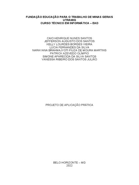 Projeto De AplicaÇÃo PrÁtica Final Pdf Php Farmacêutico