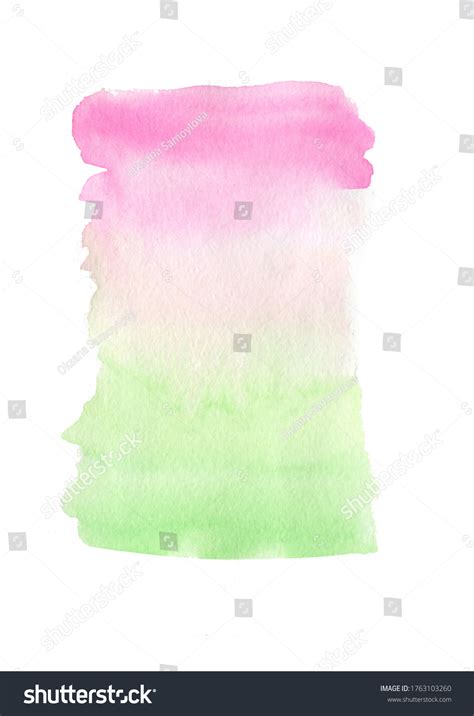Watercolor Background Watermelon Gradient Pink Green Stock Illustration
