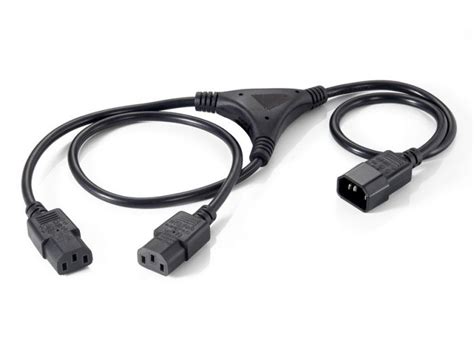 112210 High Quality Power Y Cable Iec C14 To Dual Iec C13 16m 250v