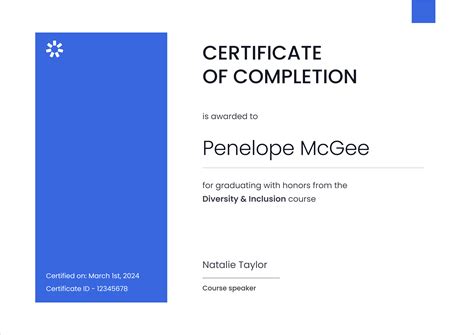 Certificate Of Completion Templates