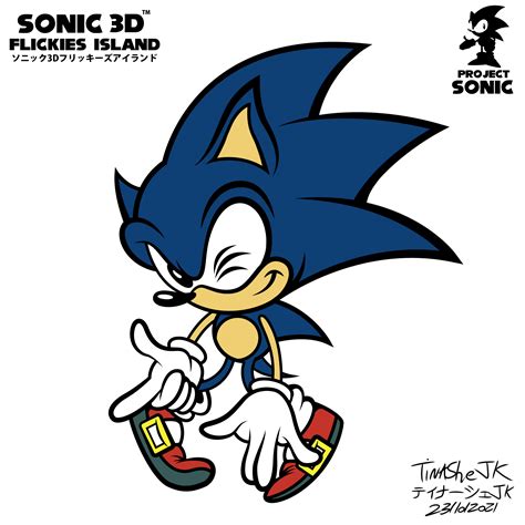 Sonic 3d Flickers Island Sonic 3d Blast Artwork Plus Early Work In A Sonic Adventure Pose