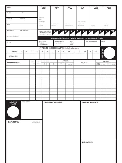 Fitz Adandd Character Sheet Pdf