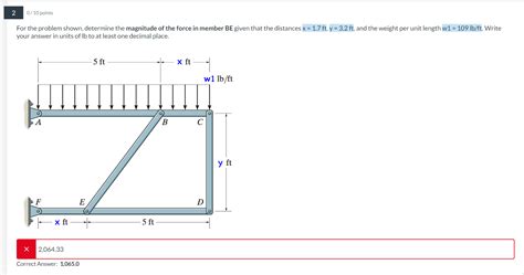 Solved For The Problem Shown Determine The Magnitude Of The Chegg