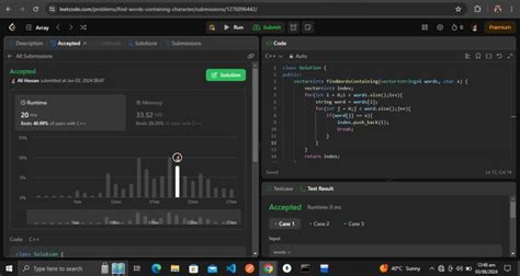 solved a leetcode problem ali hassan posted on the topic linkedin