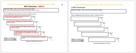 5 Whys Template Excel Xls Spreadsheet Card Template