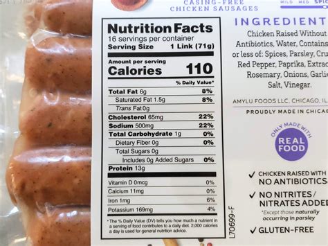 Italian Sausage And Peppers Nutrition Facts At Sandra Galvez Blog