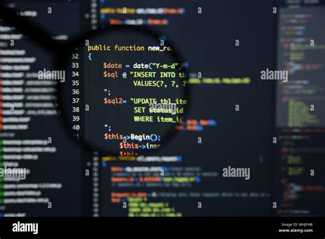 Real Php Code Developing Screen Programing Workflow Abstract Algorithm