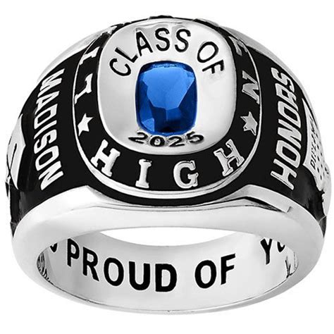 Ladys Birthstone Personalized Class Ring Graduation Ring Ladies