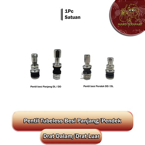 Jual Pc Pentil Tubeless Besi Panjangpendek Drat Dalam Drat Luar