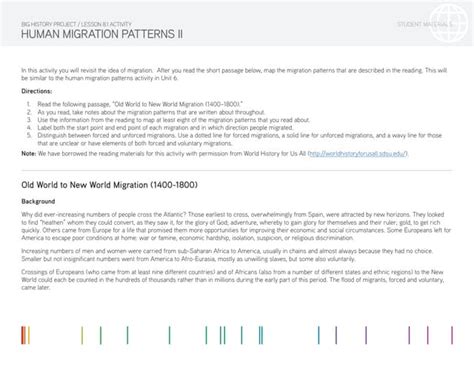 Lesson 81 Activity Human Migration Patterns Ii Pdf