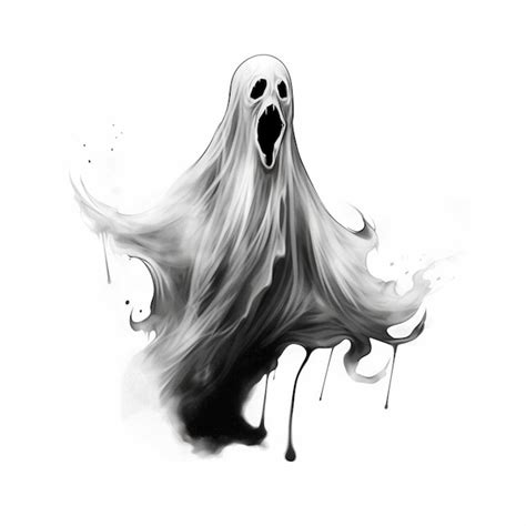 Premium Ai Image Horror Halloween Ghost Drawing With A Realistic Style