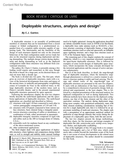 Book Review Critique De Livre Deployable Canadian Journal Of