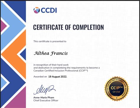 Ccip Inclusion Diversity Theworkcontinues Althea Francis Sheher