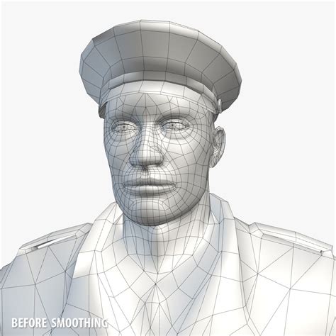 Army Officer 3d Model 59 Lwo Ige Fbx Dxf 3ds Obj Free3d