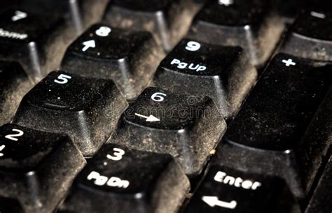 A Fragment Of A Dirty Computer Keyboard Selective Focus Stock Image Image Of Button Dusty