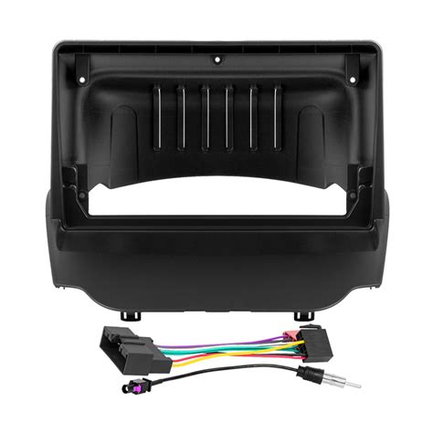 Kit Moldura 2 Din Ecosport 9 Polegadas 2013 2014 2015 2016 2017 Chicote Som Plug Antena Padrão