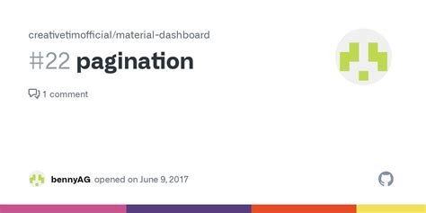 Pagination Issue Creativetimofficial Material Dashboard GitHub