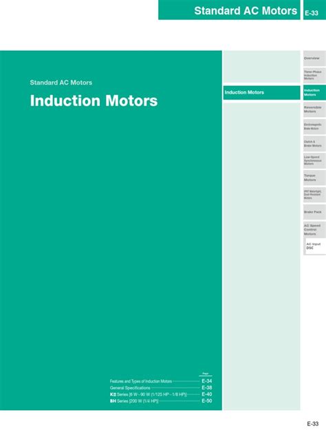 Standard Ac Induction Motors Pdf Electric Motor Alternating Current