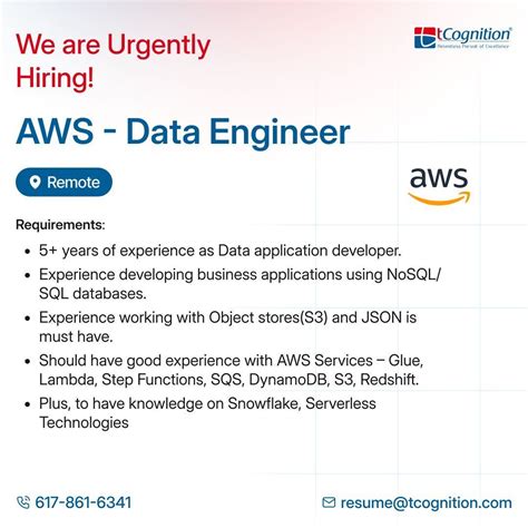 aws data engineer aws technology innovation nosql dataengineer