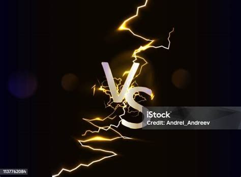 Vs 로고 대 문자 번개 방전 벡터 일러스트 혼합 무술에 대한 스톡 벡터 아트 및 기타 이미지 혼합 무술 개념 결투