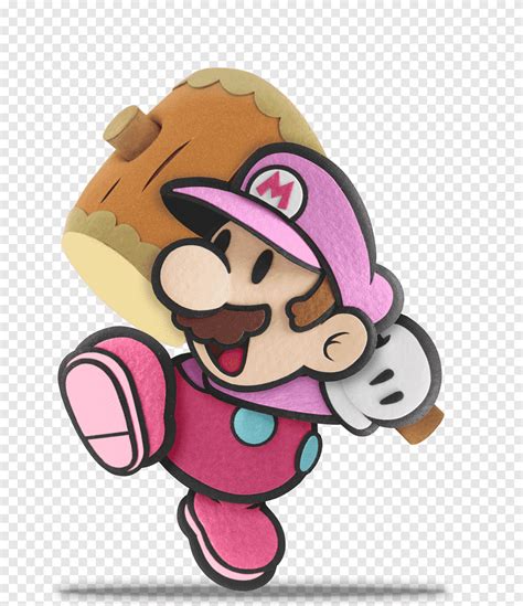 마리오 And 루이지 용지 걸림 용지 마리오 스티커 스타 두꺼비 손 비디오 게임 Png Pngegg