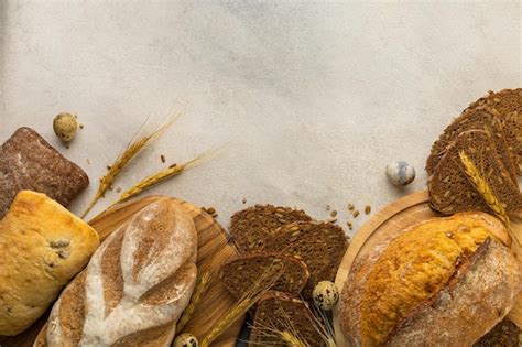 Premium Photo Various Types Of Bread Rye Glutenfree Wheat Multicereal On A Light Background