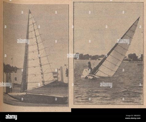 In This 1934 Article Michel Minéo Presents A Sloop With An Aerodynamic Sail Design Exploring