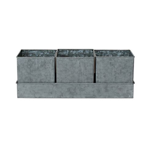 Zinc Rectangular Galvanise Iron Planters For Garden Use At Best Price