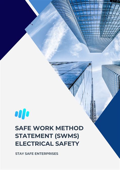 Safe Work Method Statement Swms Electrical Safety Staysafe Consulting