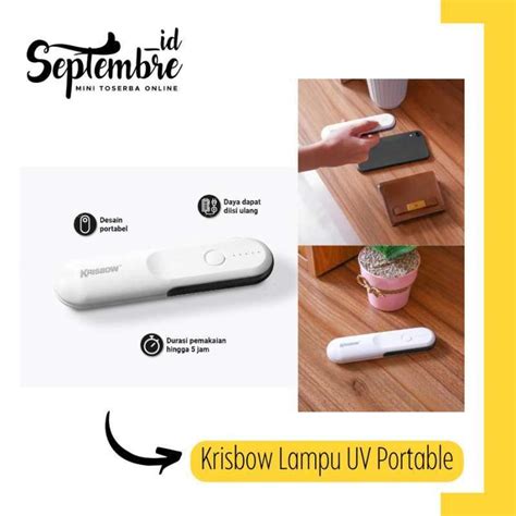 Jual Krisbow Lampu Uv Disinfektan Portable 2 Watt Krisbow Led Uv Lamp Usb Di Seller Septembreia