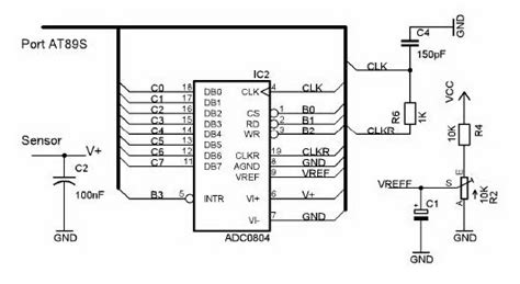free circuit diagrams microcontroller interface engineering with adc 0804