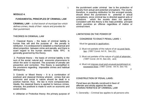Module 4 Criminal Law Hope It Helps 1 Module 4 Fundamental
