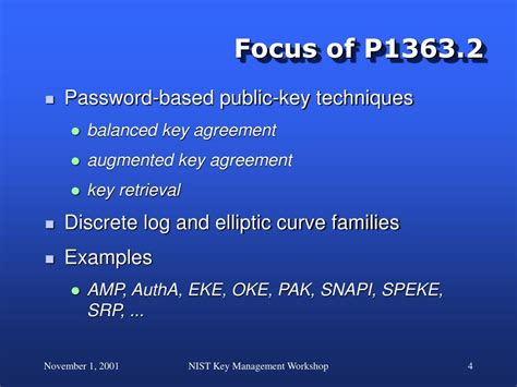 Ppt Ieee P1363 2 Standard Specifications For Password Based Public Key Cryptography