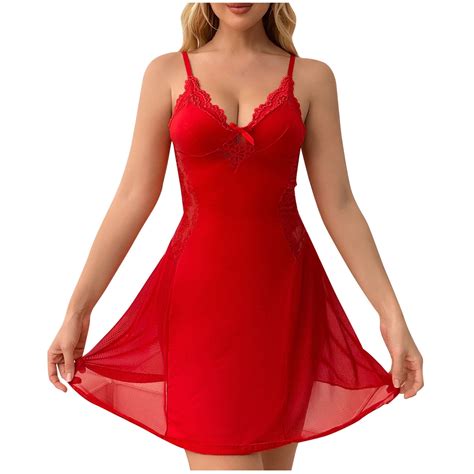 Abomasnow Womens Sheer Mesh Sheer Nightdress Sexy Lace Soft Strappy