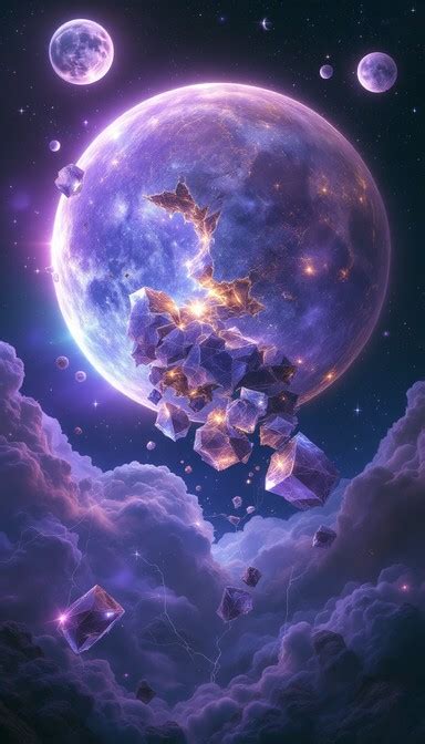Free Shattered Moon Dreams Photo Moon Crystal Cosmic Download At