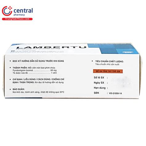 ChÍnh HÃng Thuốc Lambertu 60mg điều Trị Nhược Cơ