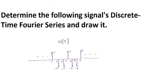 Determine The Following Signals Discrete Time Fourier Series And Draw