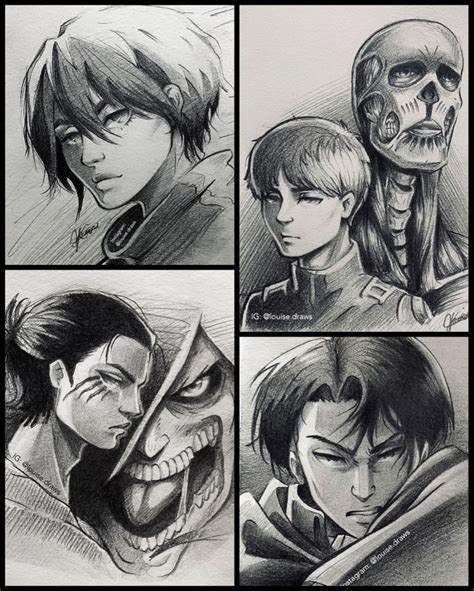 Aot Fanart Anime Character Design Sketches Art