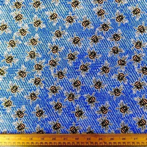 Cotton Fabric Honeycomb Bees Fabric Land